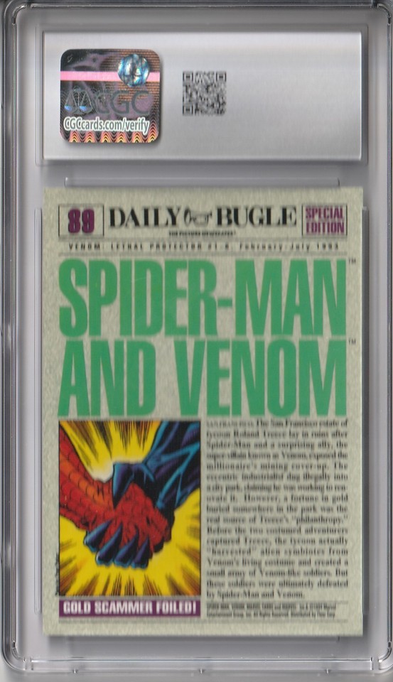 1994 FLEER AMAZING SPIDER-MAN 1ST EDITION Venom CARD #89 GRADED CGC 10 ...