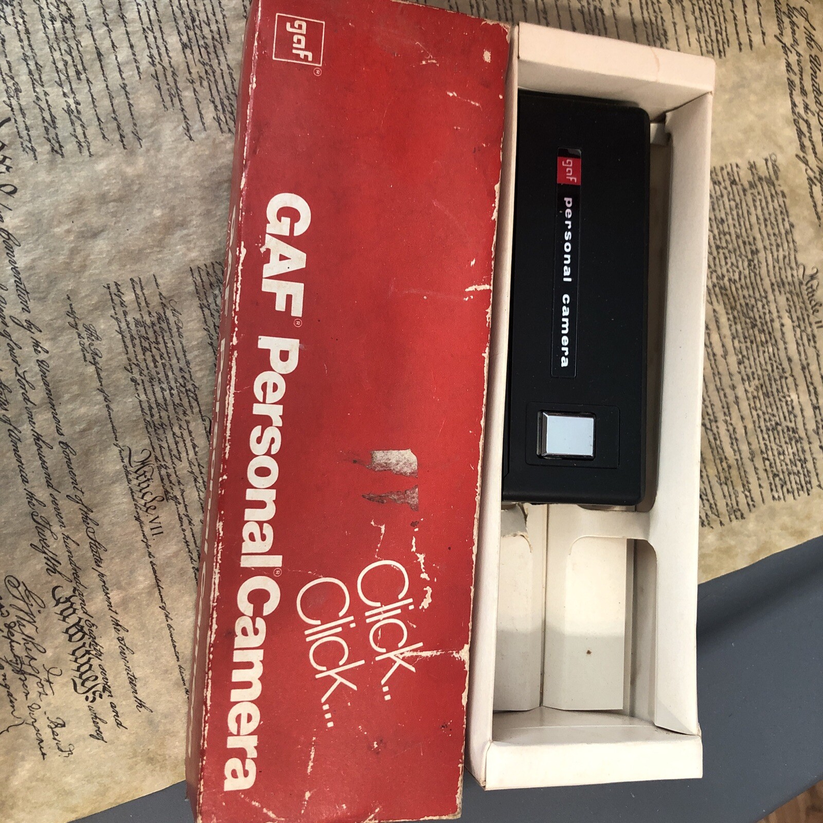 VINTAGE 1970s GAF PERSONAL CAMERA OUTFIT WITH BOX AND ATTACHMENT ...