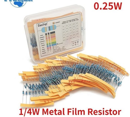 Metal Film Resistor Electronic Component Kit Set 10 Ohm to 1Mohm 1R to ...