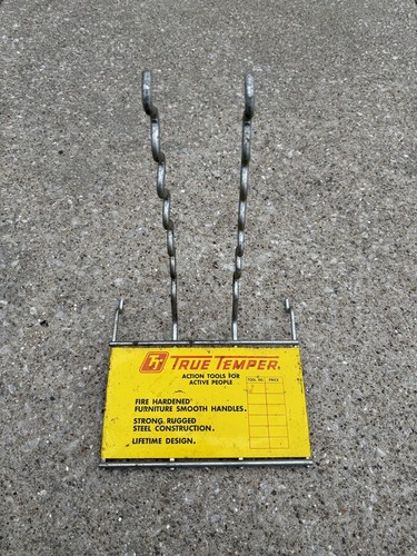 Vintage True Temper Tools Metal Sign Display Rack Topper Axes, Shovels ...