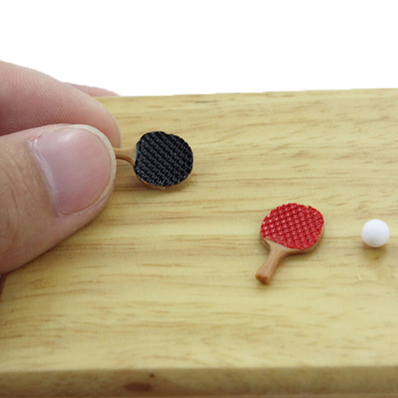 1:12 Miniature ping pong paddle dollhouse diy doll house decor ...