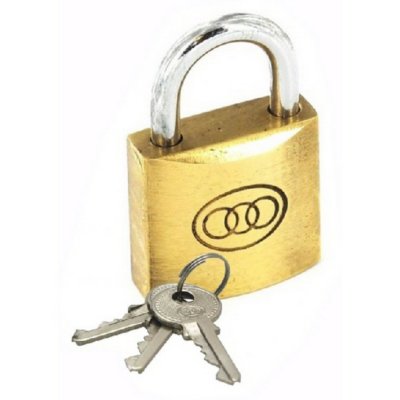 Tri Circle Brass Padlock with 3 Keys - Choose Size | eBay UK