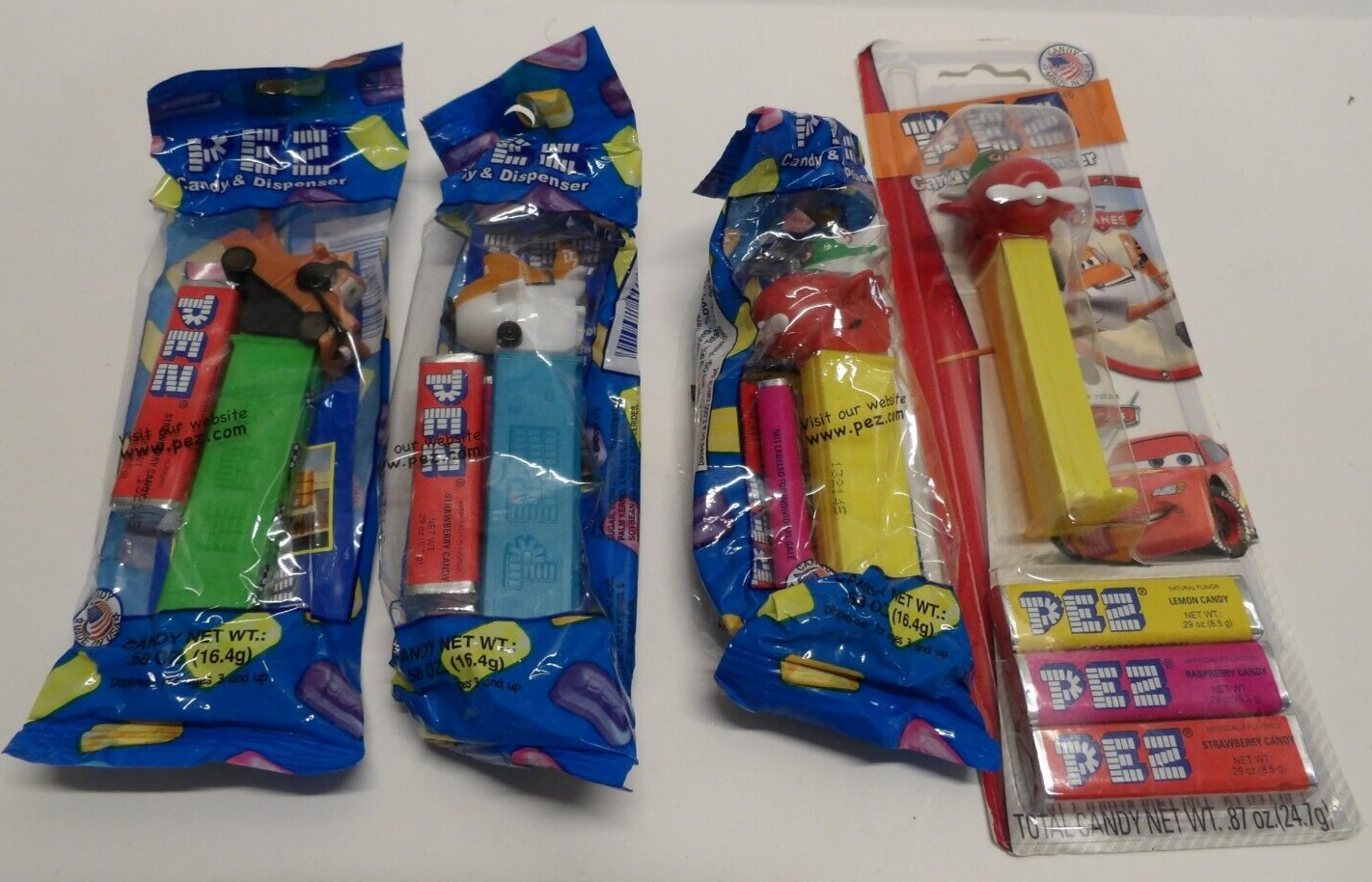 Pez Candy Dispensers Lot of 4 Cars/Planes Characters NOS | eBay