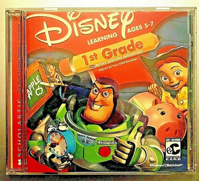 Disney Learning Ages 5-7 1st Grade Buzz Lightyear Toy Story PC Game for ...