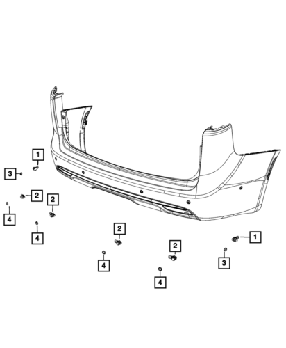Parking Aid Sensor Retaining Ring-Limited, VIN: G Mopar 68164661AA for ...