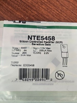 NTE5458 Silicon Controlled Rectifier (SCR) Sensitive Gate | eBay