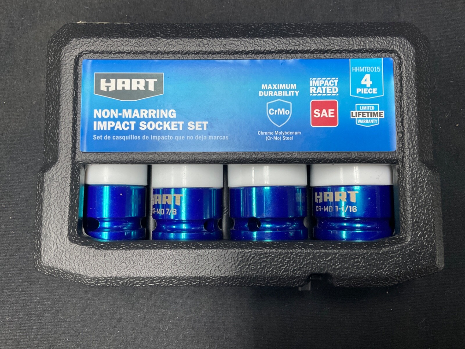 NON-MARRING IMPACT SOCKET SET, 4 PC, SAE (13/16,7/8,1,1-1/16, HHMTB015 ...