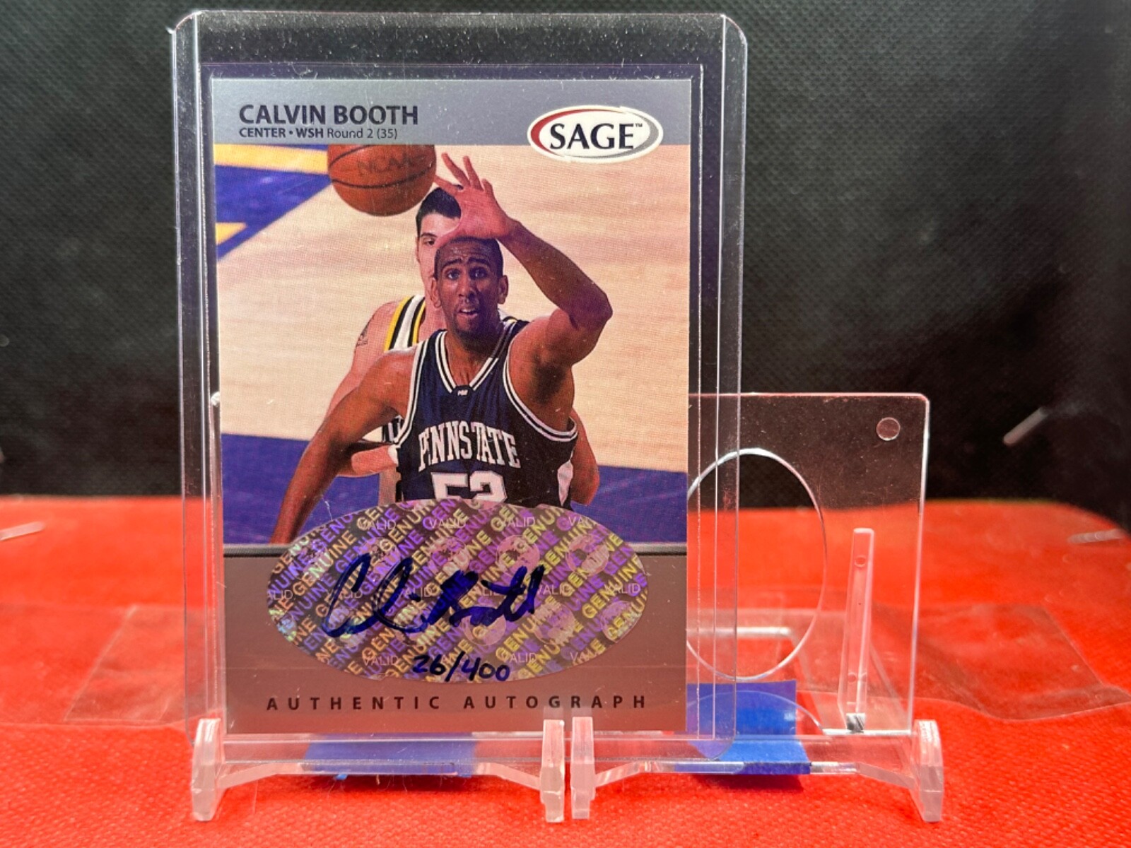 1999 Sage Rookie Autograph (Silver) #A6 Calvin Booth NBA 026/400 | eBay
