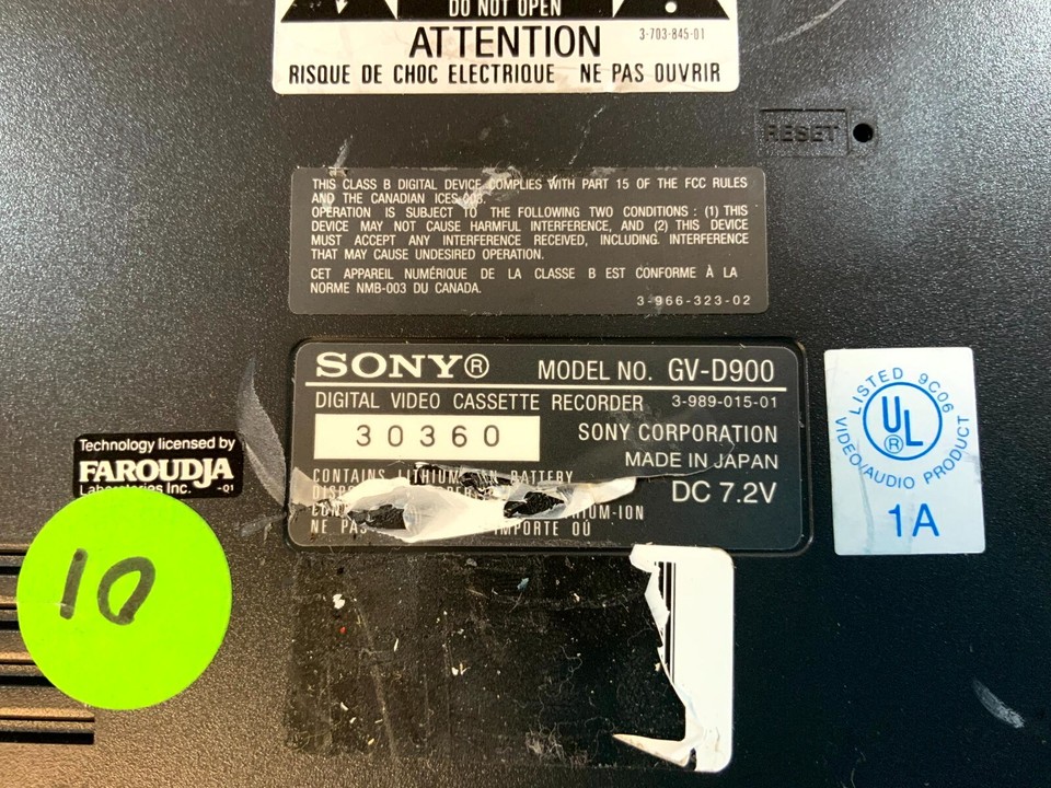 Sony Video Walkman GV-D900 Portable MiniDV Digital VCR with PGV-250 ...