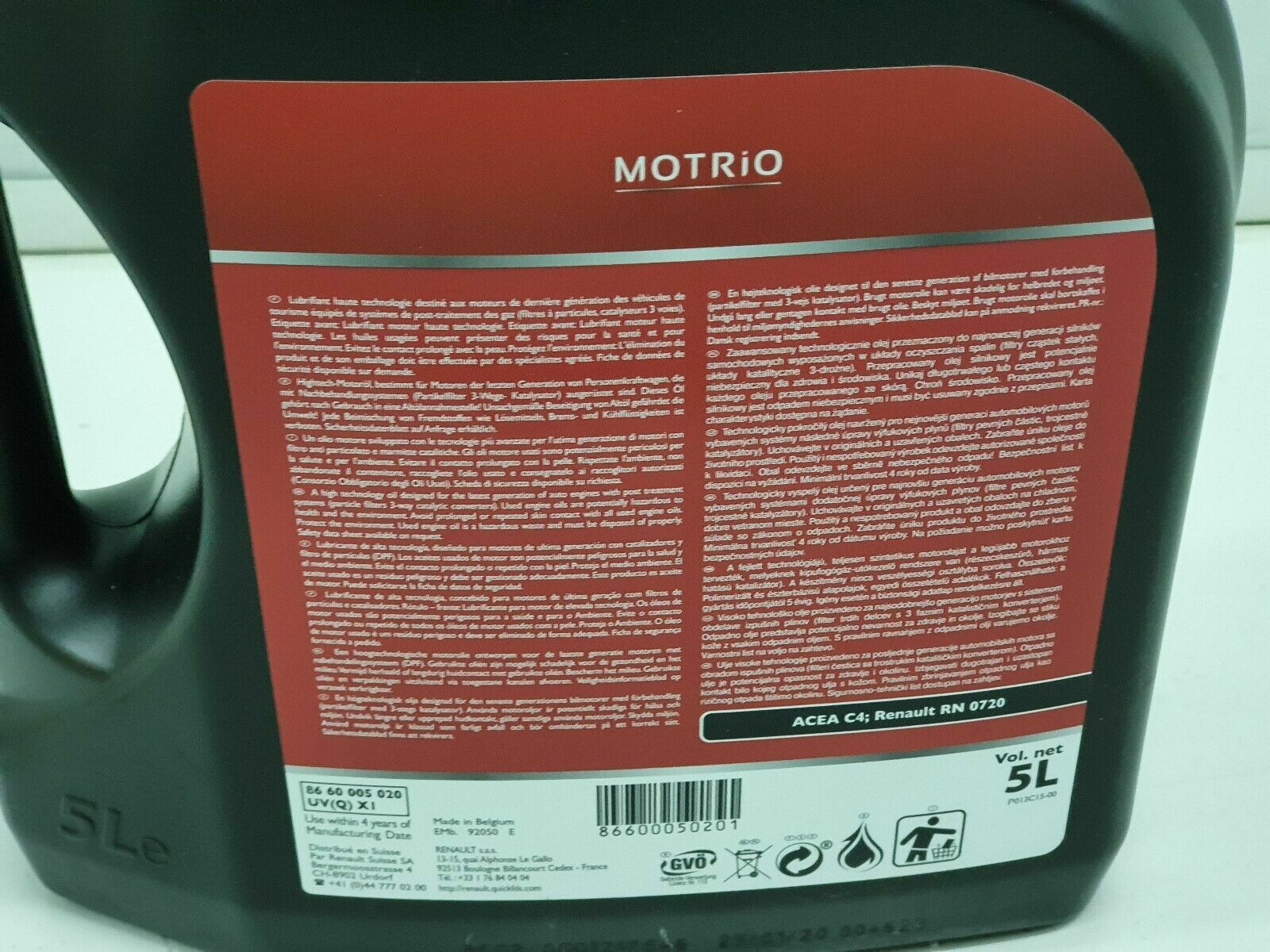 Renault Motrio Premium 5W30 C4 5 Liter 8660005020 RN 0720 Öl | eBay UK