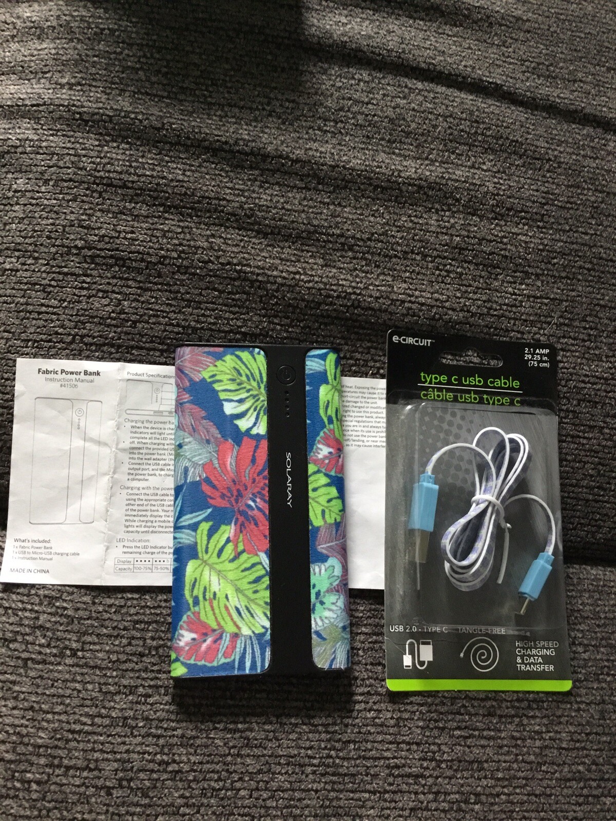 Solaray Rechargeable Cell Phone Charger With USB Cable | eBay