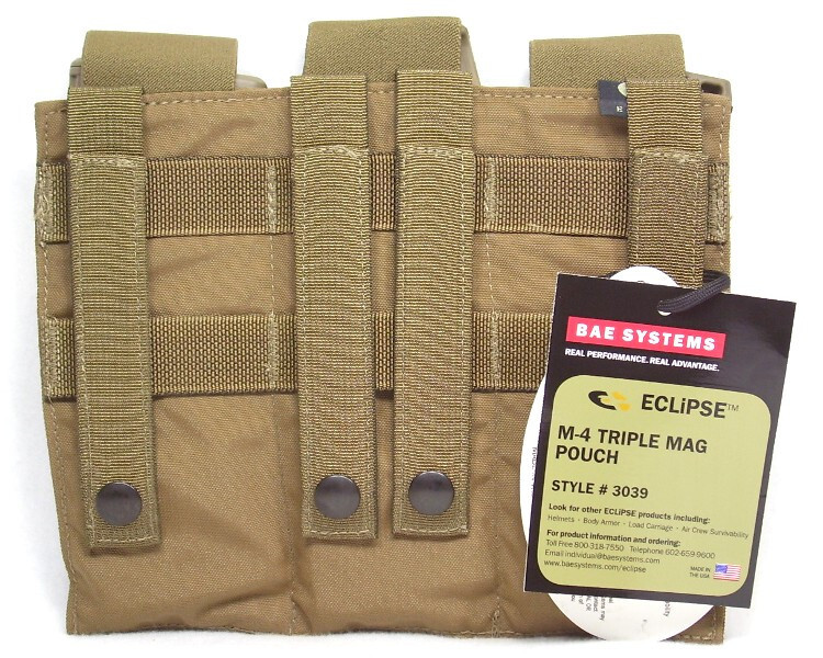 BAE ECLiPSE MOLLE 5.56 Triple Magazine Panel Pouch - coyote brown | eBay