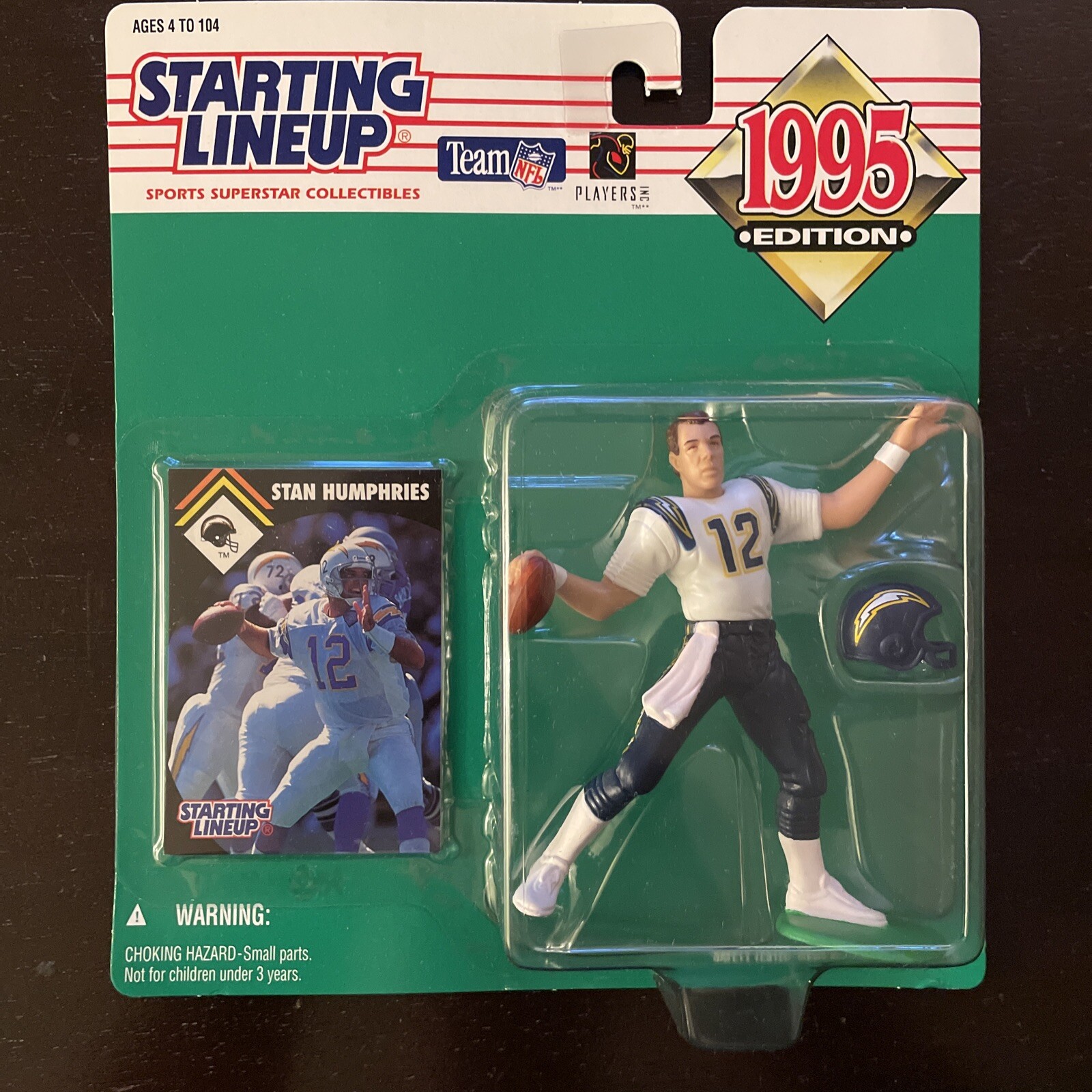 Stan Humphries 1995 Starting Lineup NFL Football San Diego Chargers ...