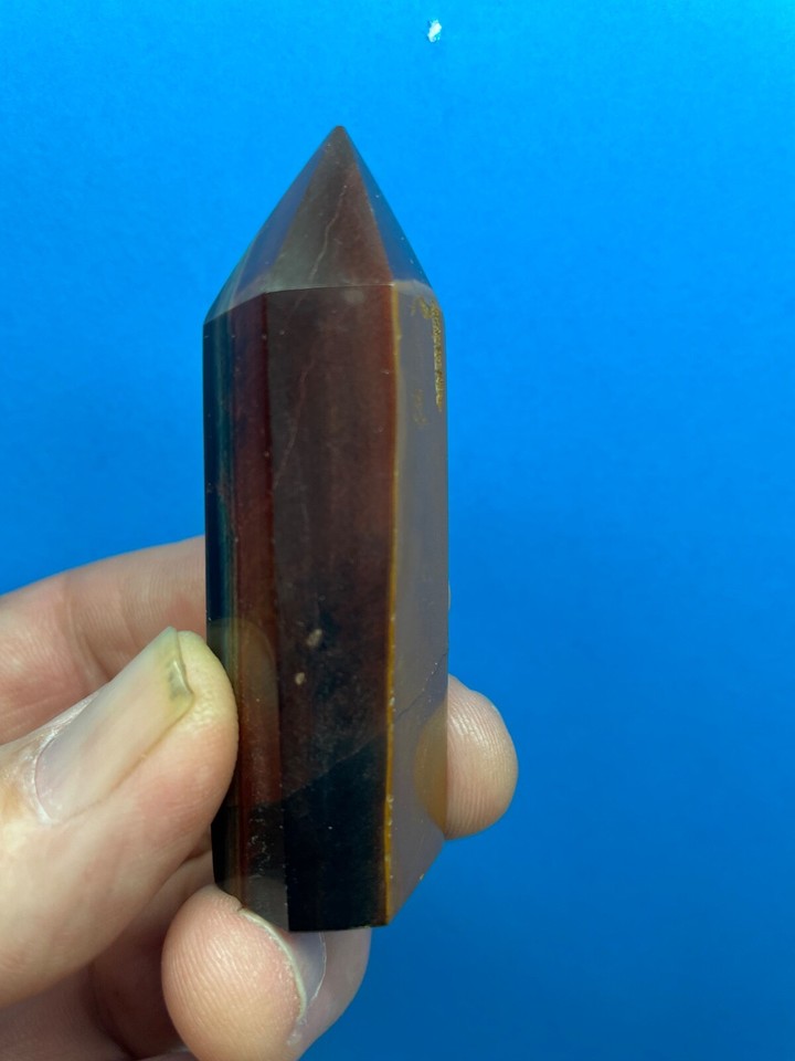 63g Natural Tiger Eyes Stone Tower Specimen Quartz Crystal BLUE Healing ...
