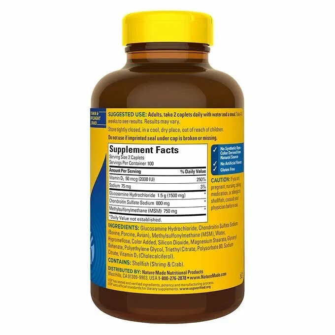 New Nature Made Triple Flex Triple Strength + D3, 200 Caplets | eBay