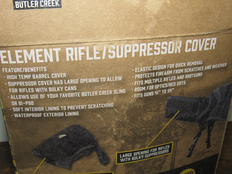 Butler Creek Element Gun Cover Suppressor, Elastic Waterproof Rifle ...