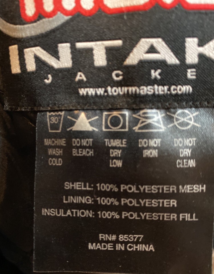 Tourmaster Intake Womens Motorcycle Jacket Size L (12-14) Padded Quilt ...