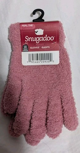 " NWT " Womens Snugadoo One Size Pink Soft Gloves " Great Gift Item ...