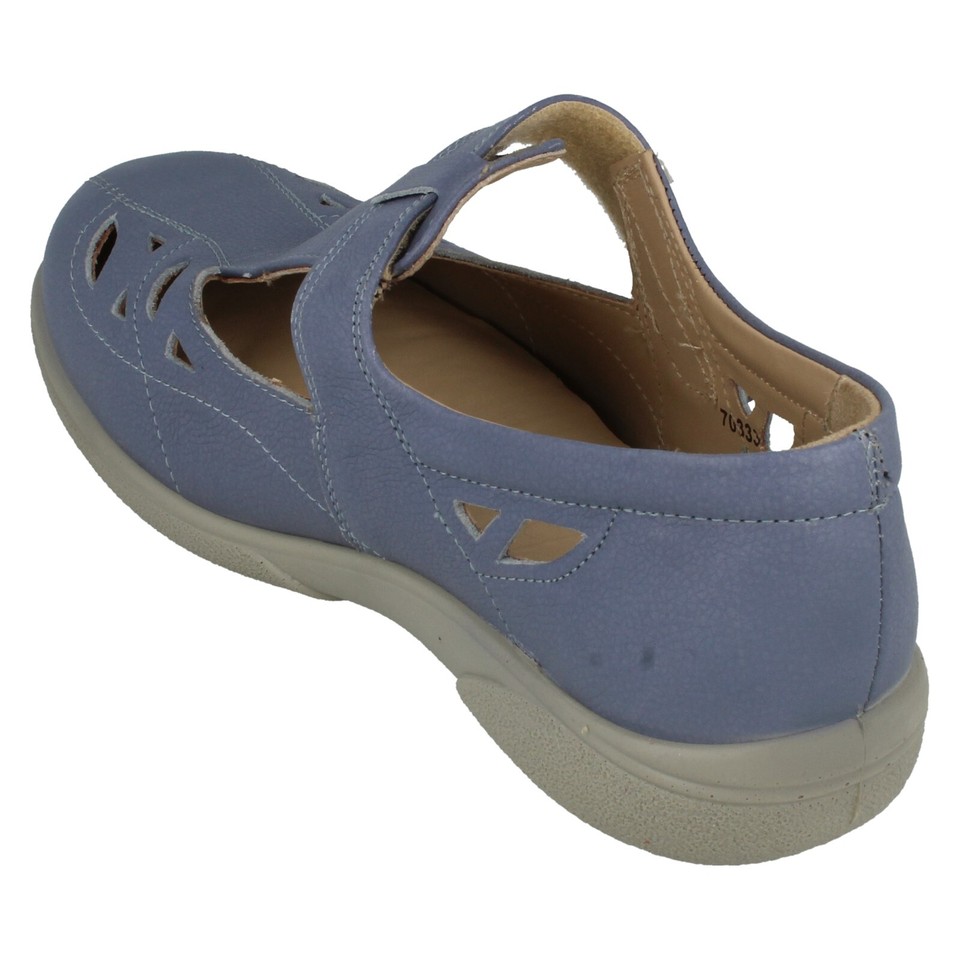 Ladies Hook & Loop Easy B Leather Casual Shoes: Flavia (Factory Seconds ...