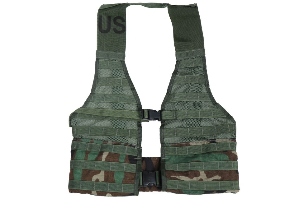 US Army Molle II Fighting Load Carrier Vest FLC LBV Tactical Woodland ...
