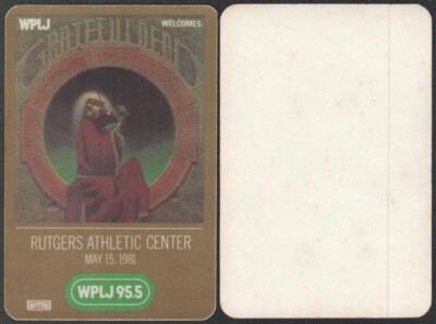 Grateful Dead Pass WPLJ Radio 95.5 Vintage Cloth OTTO Backstage Music ...