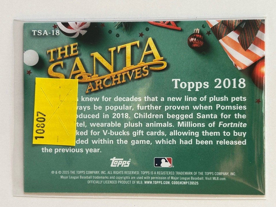 Santa Claus 2025 Topps Holiday (SSP) The Santa Archive 2018 Redesign # ...