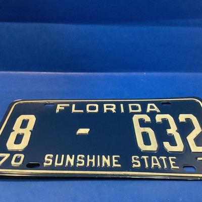 1970 1971 Florida License Plate 1970-71 Volusia County Tag 8-632 | eBay UK
