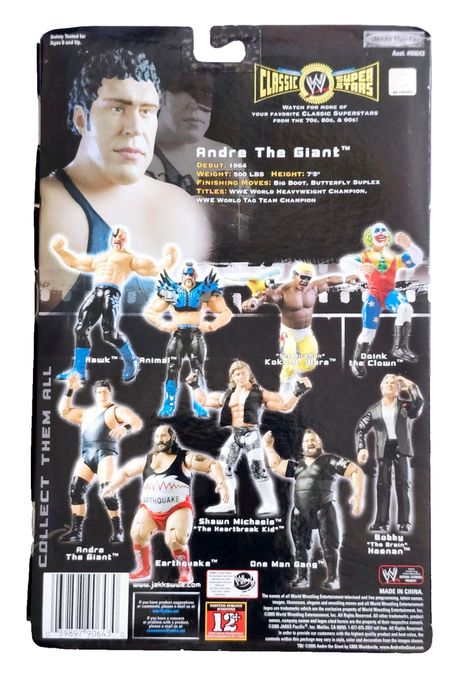 wwe wwf ljn classic superstars series 6 andre the giant wrestling ...
