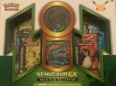 Venusaur EX Red & Blue Collection Box Pokemon Generations 20th FULL ...