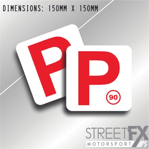 2x Red P Plate Probationary Stickers Car 4x4 Ute Aussie Flag | eBay ...