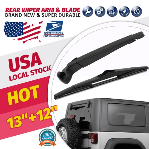 For Jeep Wrangler 2007-2017 Wrangler JK 2018 Rear Wiper Arm w/ Blade ...
