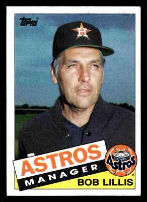 1985 Topps Bob Lillis #186 - Houston Astros | eBay