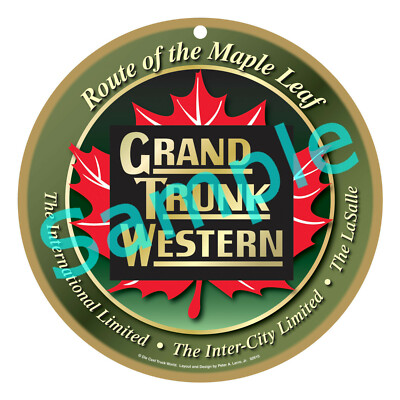 Grand Trunk Western Railroad Logo Wood Plaque-Sign /Man Cave/ Train ...