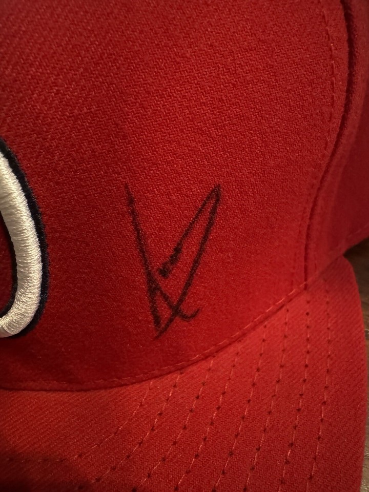 Akon Signed Washington Nationals New Era Fitted Cap Red 7 ½ Official ...