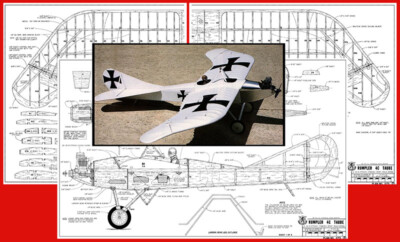 Model Airplane Plans (RC): RUMPLER TAUBE 62" 1/8 Sport-Scale .40 4 ...