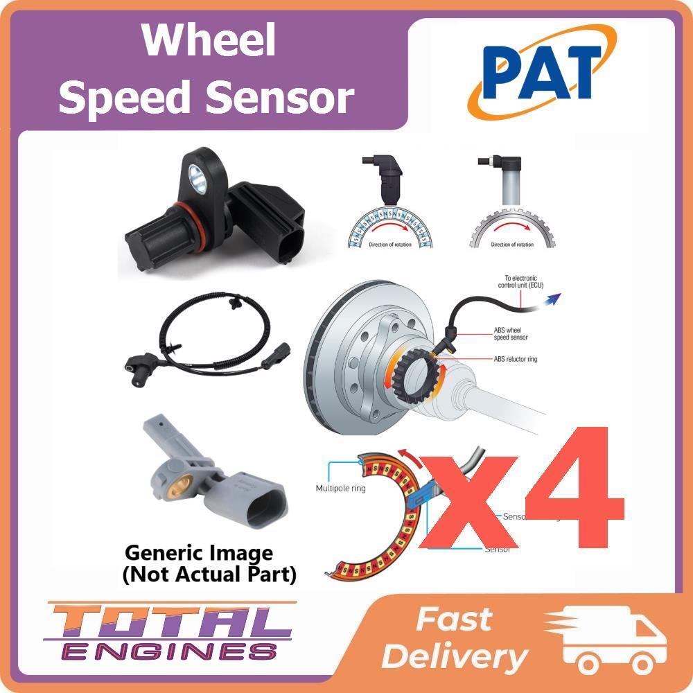 4x PAT Wheel Speed Sensor Right fits Toyota Landcruiser Prado GRJ120R 4 ...