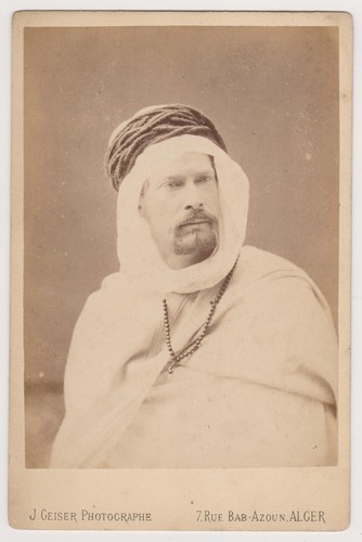 Photo cabinet ~1880 J. GEISER Alger - Homme en costume local - albumen ...