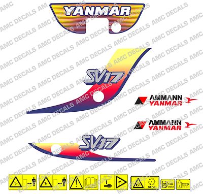 YANMAR SV17 DIGGER DECAL STICKER SET | eBay