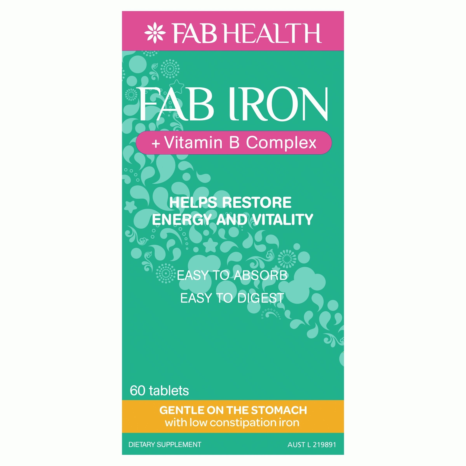 FAB IRON+B C/LEX TAB 60 IRON + VITAMIN B COMPLEX ORAL TABLETS TABS ...