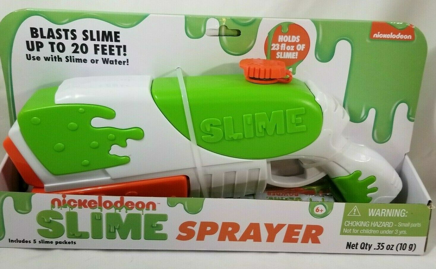 Nickelodeon SLIME Sprayer Blaster GUN - Includes 5 Slime Packets ...