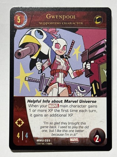 Gwenpool Champions MMU-025 Monsters Unleashed VS System Trading Card ...