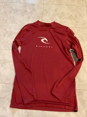 NWT Rip Curl Rust/Red Rash Guard Size L ~ NWT | eBay