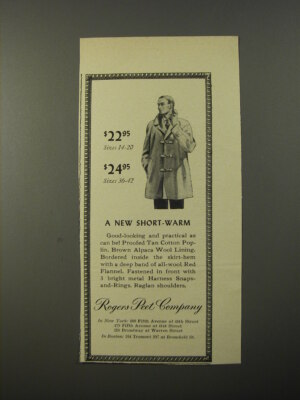 1954 Rogers Peet Company Coat Ad - A new short-warm | eBay