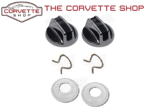 C3 Corvette Interior Inside Door Lock Knob Clip & Plastic Spacers Knobs ...