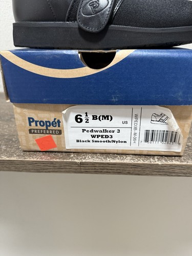 Propet Pedwalker 3 Pedrx WPED3 Women Black SZ 6 B M DIABETIC STRAP UP ...