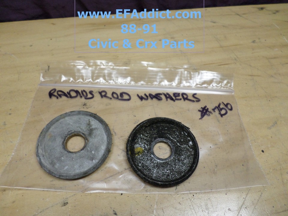 88-91 HONDA CIVIC SEDAN HATCH CRX DX Si OEM RADIUS ROD WASHERS BUSHING ...