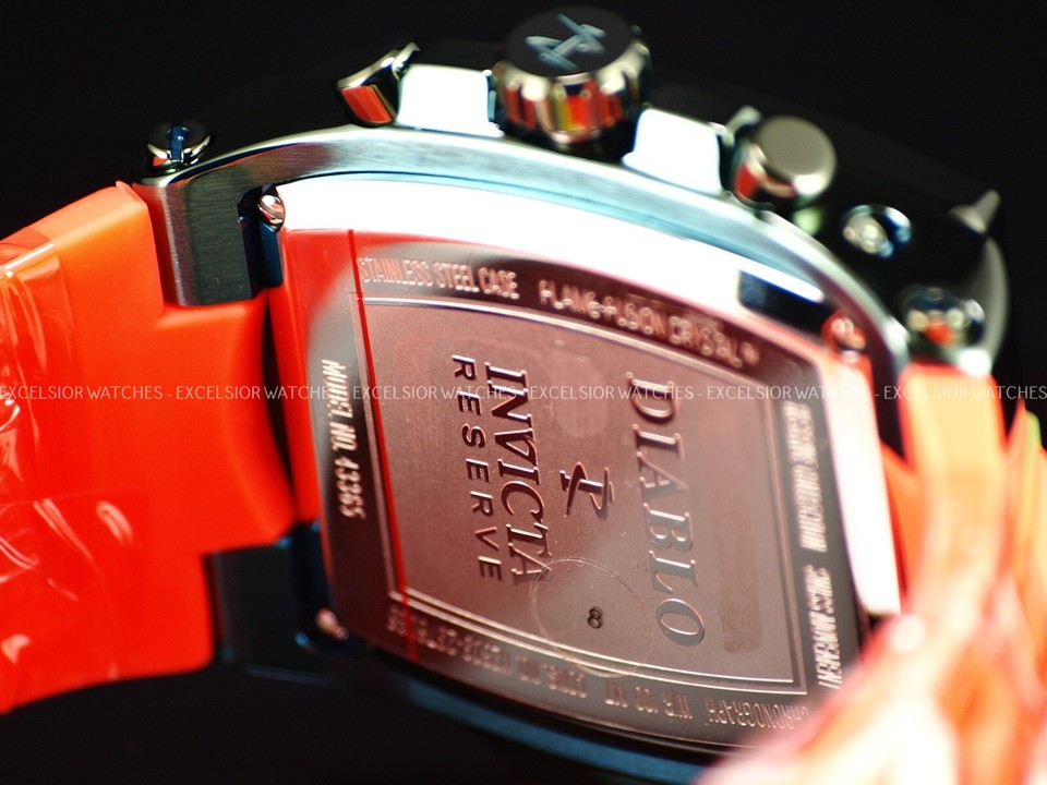 New Invicta 51mm S1 Diablo Swiss Master Calendar Chronograph Orange ...