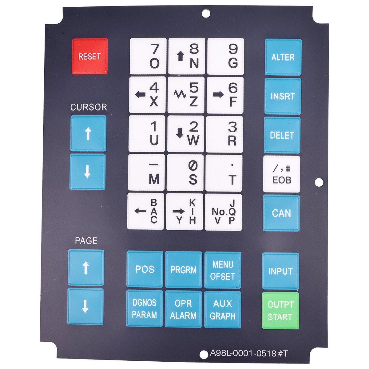 32-key FANUC Keypad New FANUC A98L-0001-0518#T Membrane Keypad Keysheet ...