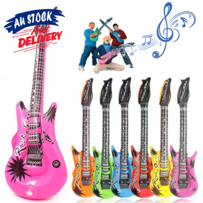 Music Instrument Blow Up Roll Party Holiday Air Inflatable Guitar Rock ...