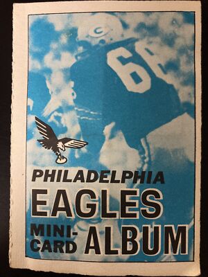 Philadelphia Eagles 1969 Topps Mini-Card Stamp Album Complete 10 stamps ...
